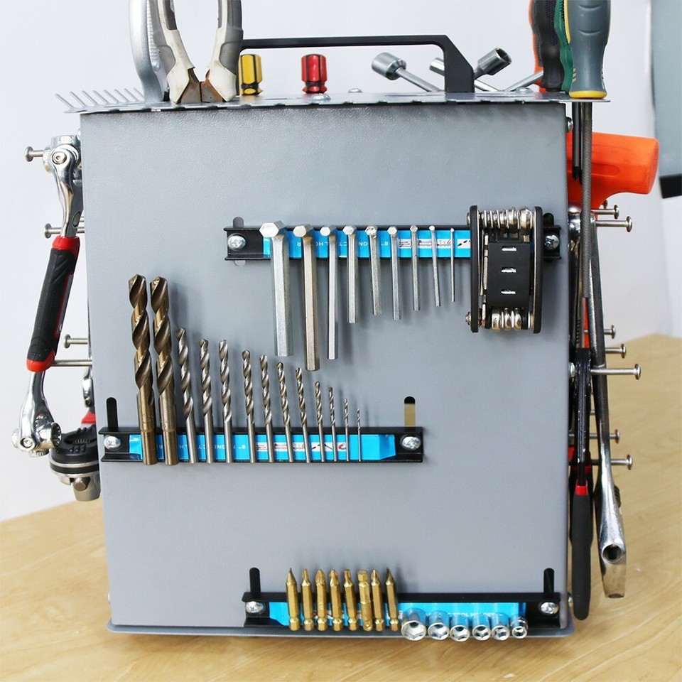 Tabletop Hardware Tools Organize Storage Rack Rotary Magnetic Holder ...