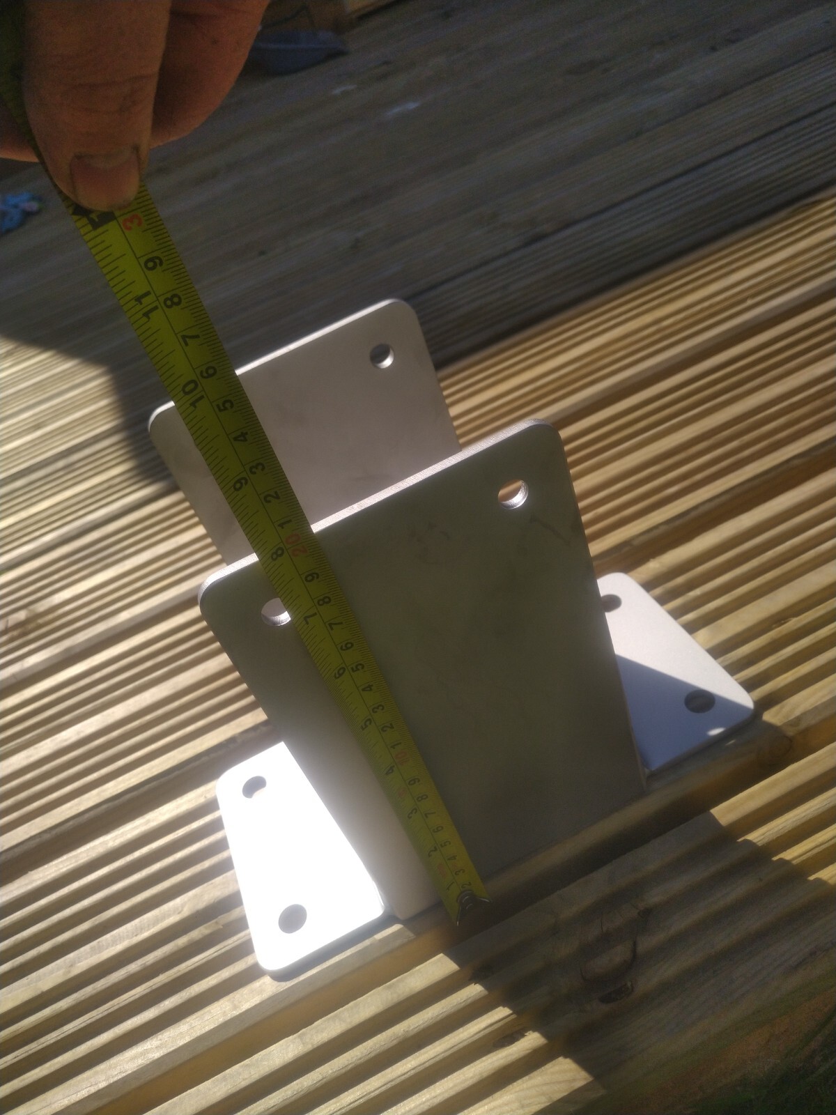Bolt Down Fence Support Galvanised or Raw Square Post Holder Grip ...