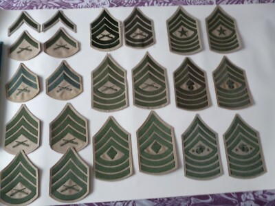 USMC RANK BADGES FROM PFC-SGTMAJMC FOR KHAKI DRESS COMPLETE SET. | eBay UK