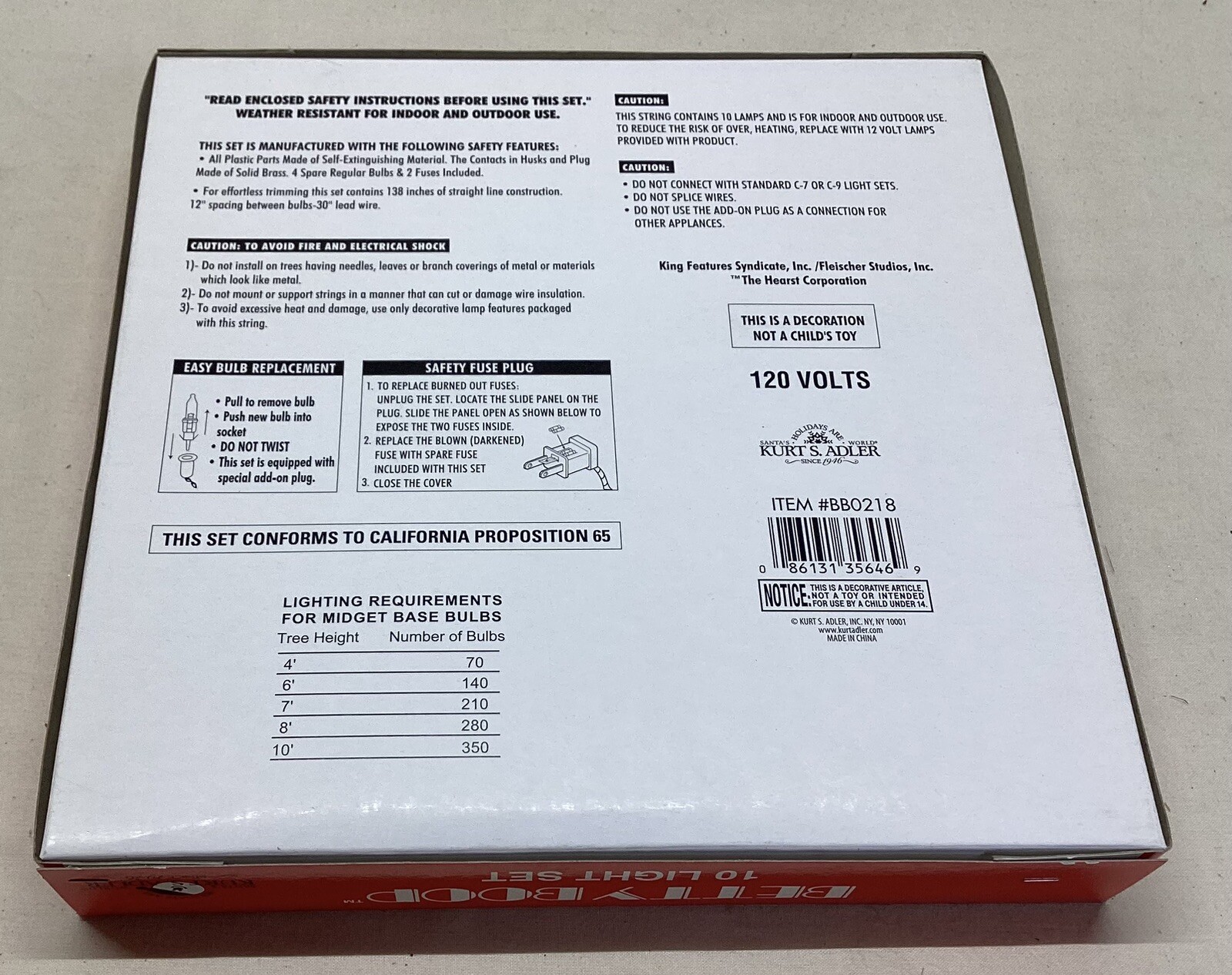 Betty Boop String Lights Set of 10 Indoor Outdoor Kurt Adler for sale ...