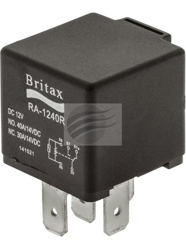 Britax C/Over Mini Relay 12V 40/40Amp 5 Pin 30 & 86 Reversed VT Fan Ass ...
