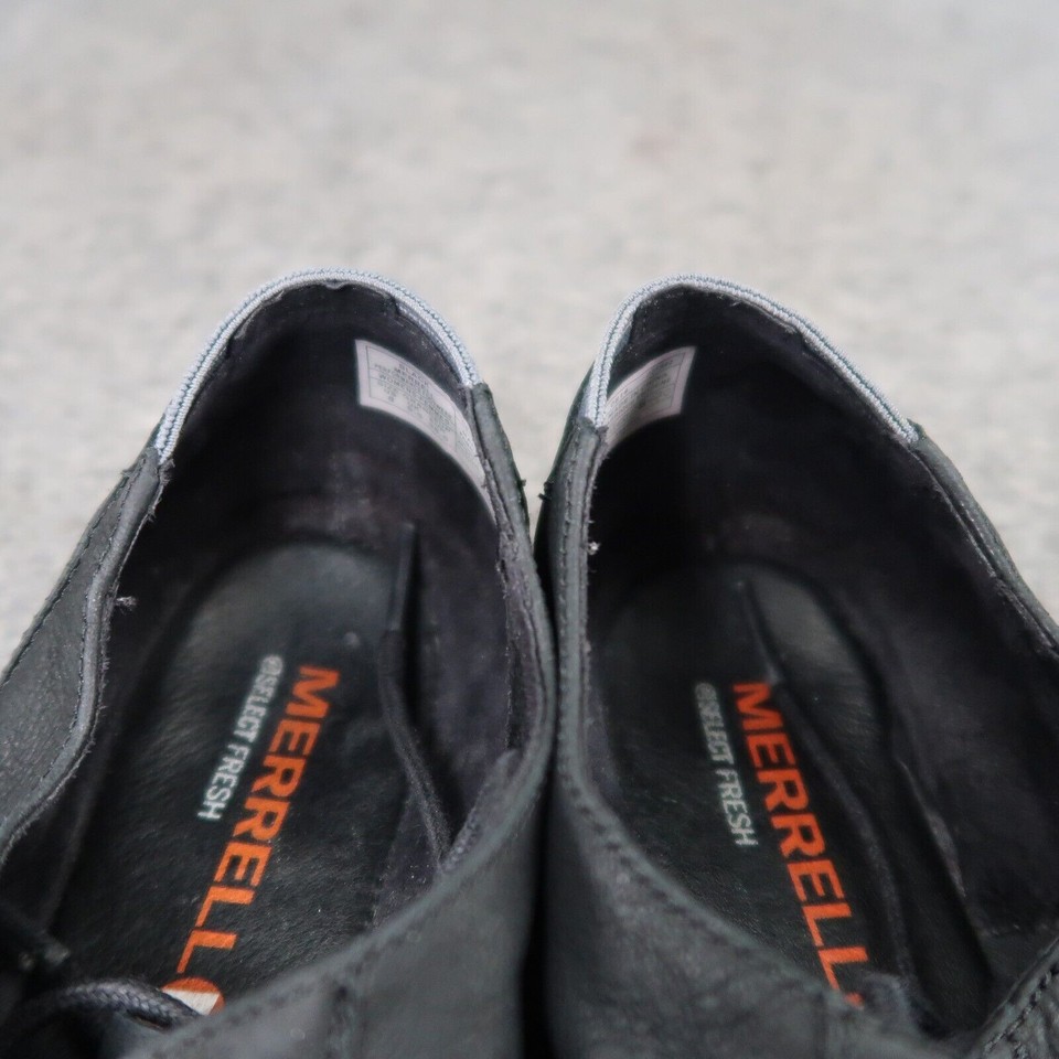 Merrell Shoes Womens 8 Casual Leather Sneakers Black Mimix Maze Eyelet ...