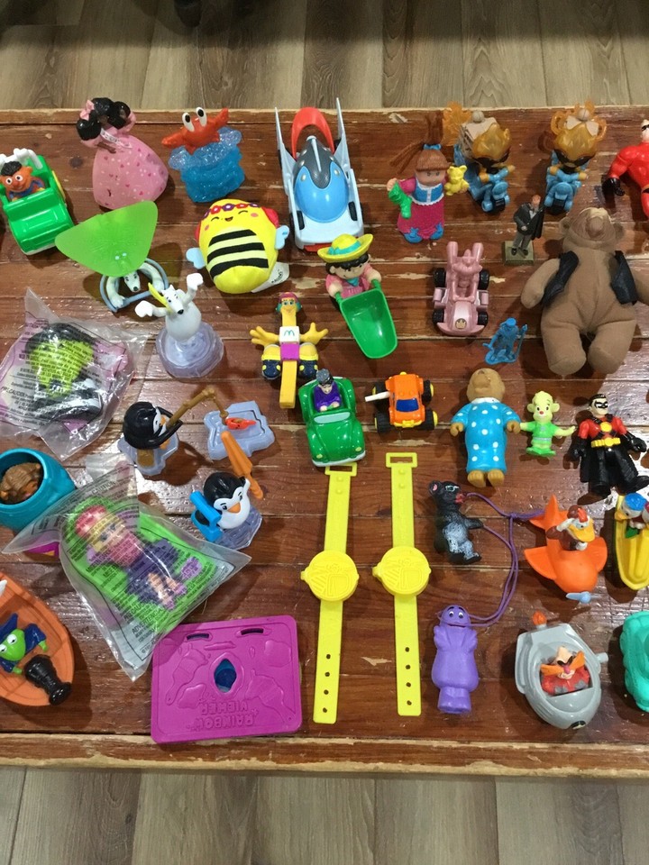 Vintage Junk Drawer Toy Lot - McDonalds Happy Meal, Disney, Sesame ...
