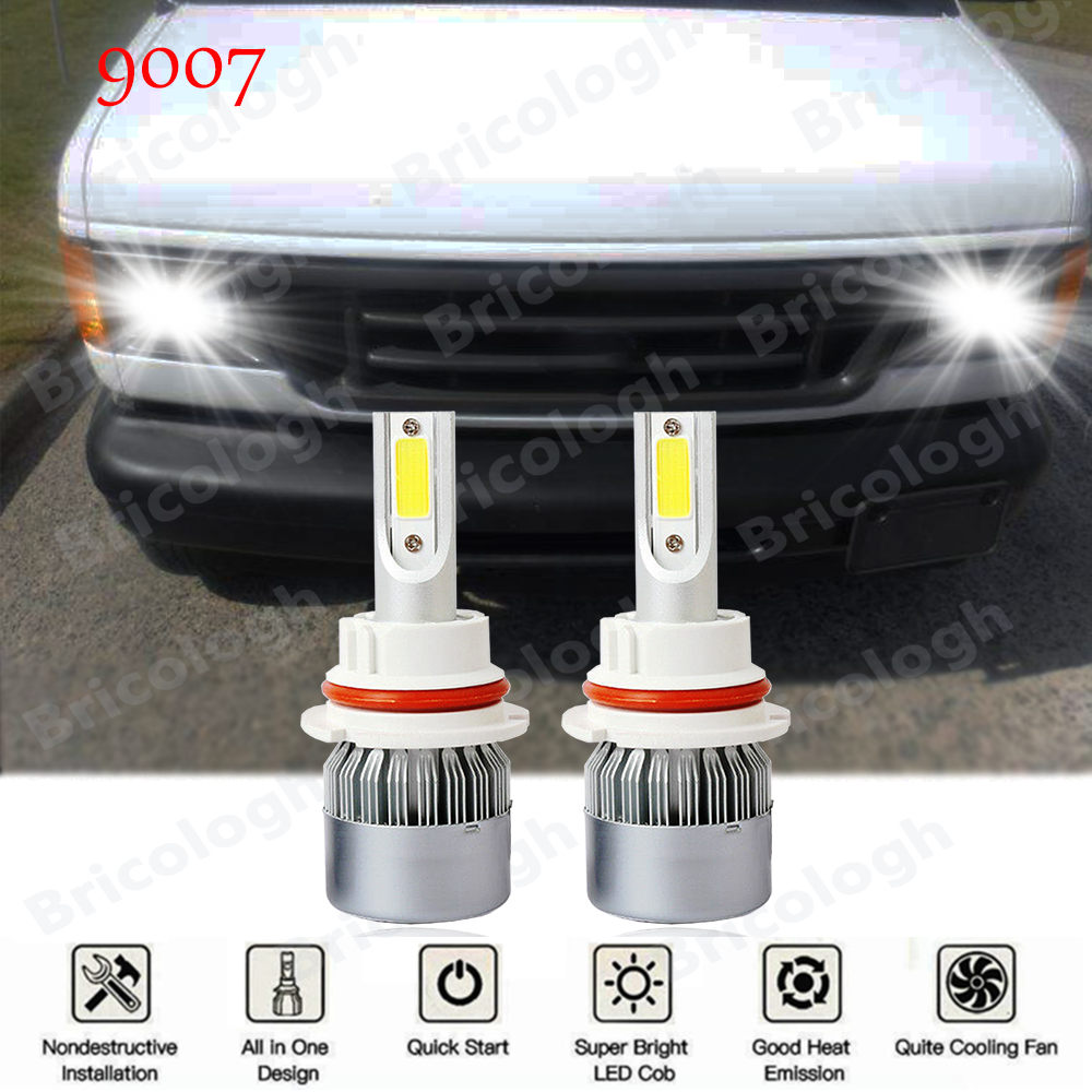 LED For Ford ECONOLINE E150-E450 1995-2007 Headlight 9007 HB5 Bulbs Hi ...