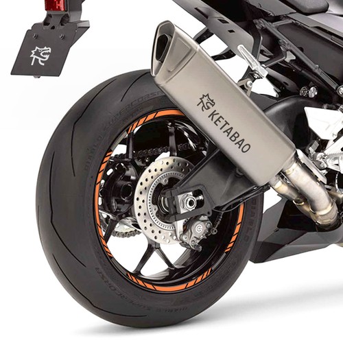 Orange S06B Morocycle Tape Wheel Sticker 17" For ZX6R Ninja ZX636 ZX600 ...