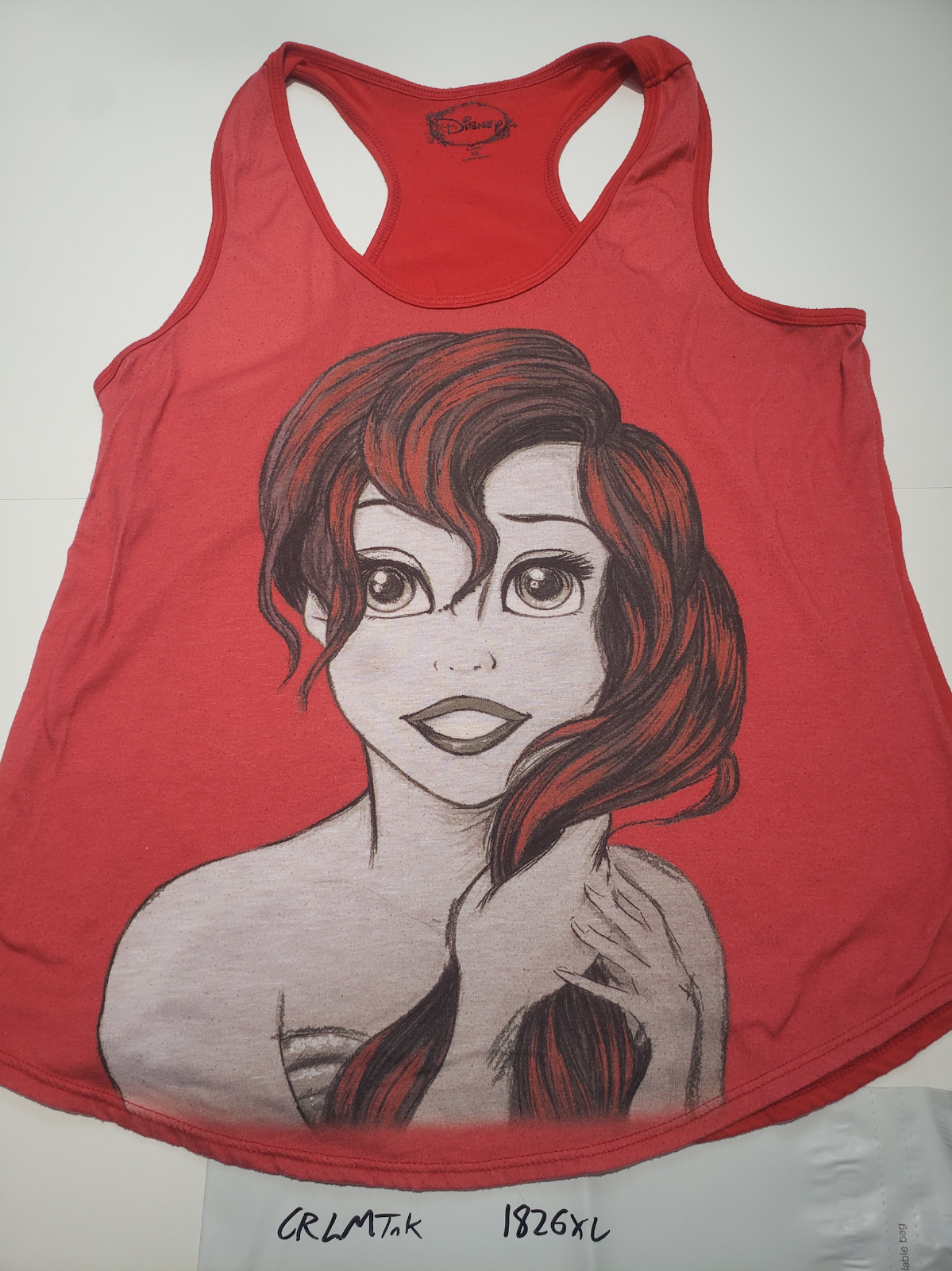 Disney The Little Mermaid Ariel Cute Red TankTop Siz… - Gem