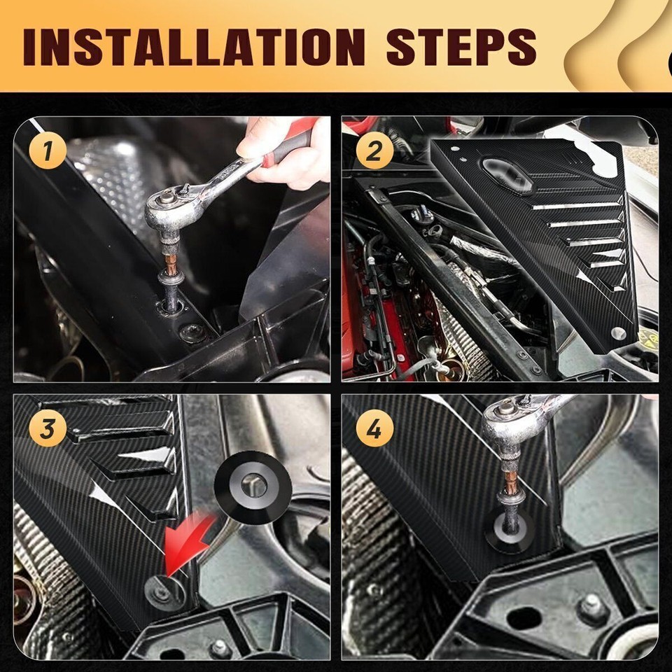 For Corvette C8 Z51 Z06 Carbon Fiber Rear Engine Bay Panel Corner Cover ...