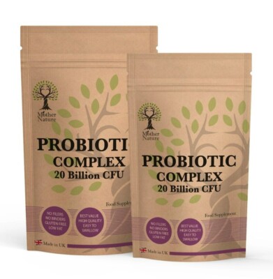 Probiotics Complex 20 Billion CFU 15 Active Bacteria Probiotics ...