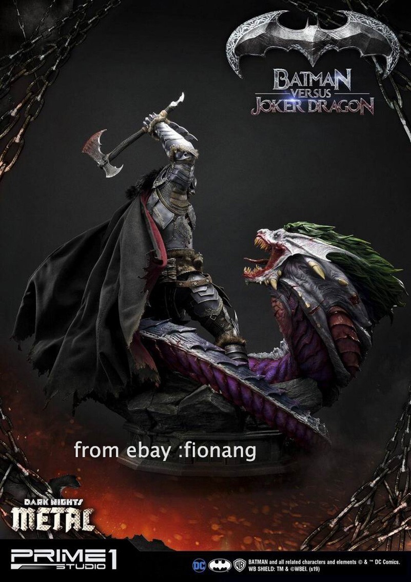 Prime 1 Studio 34 inch Dark Night Batman vs. Clown Dragon Statue MMDCMT ...