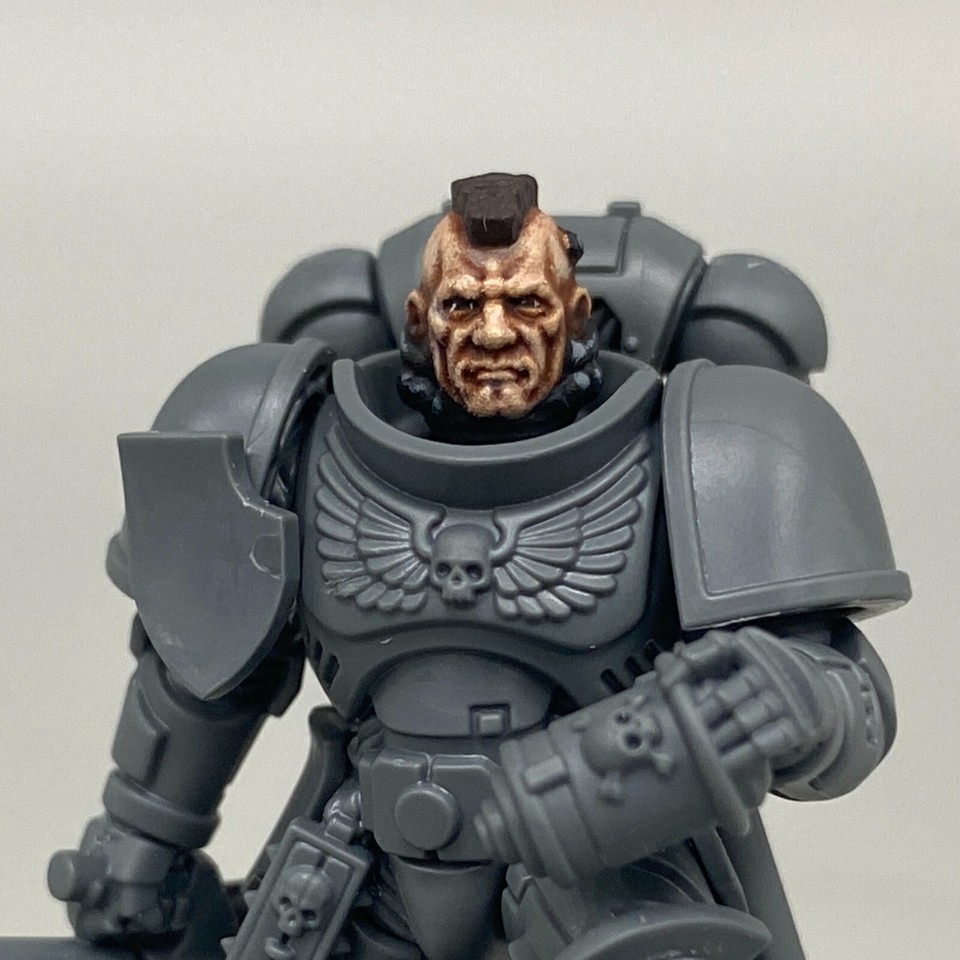 1 Peint Espace Marine Tête Warhammer 40K Primaris Capitaine Lieutenant ...