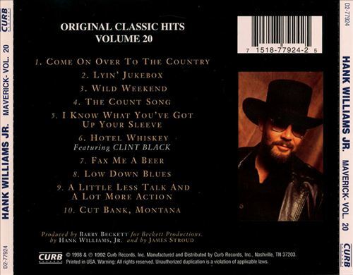 HANK WILLIAMS, JR. - MAVERICK NEW CD 715187792425| eBay