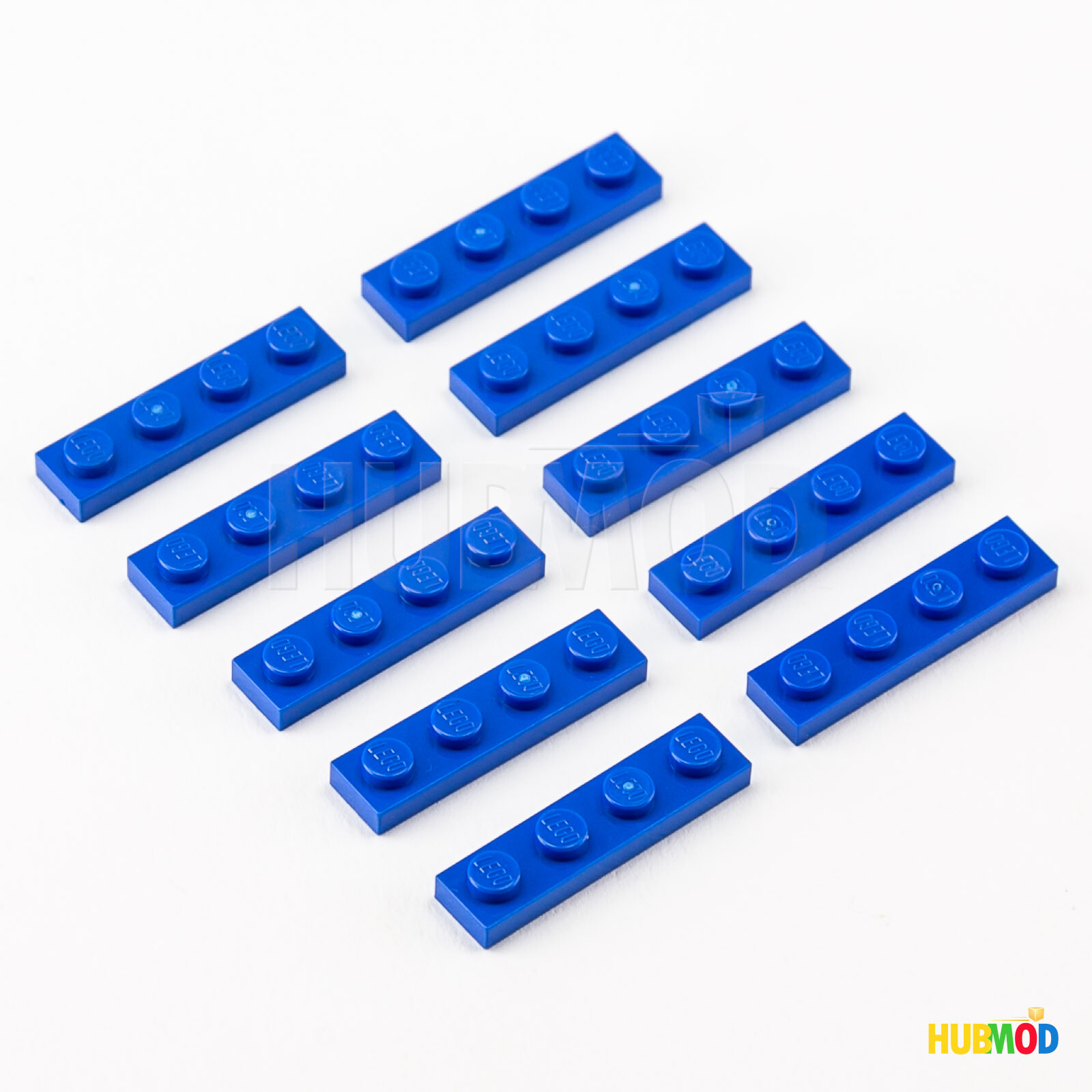 Lot of 10 Genuine LEGO Blue Plate 1x4 3710 Building Bricks Blocks Parts ...