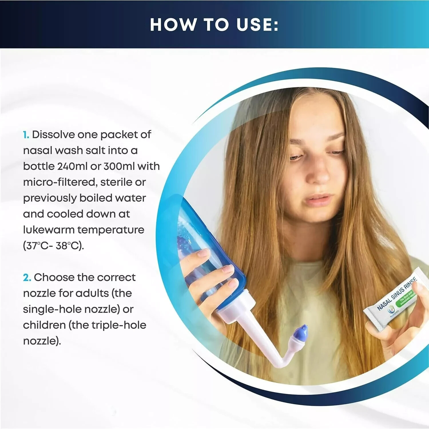 Nasal Rinse Kit, Sinus Rinse Kit, Neti Pot | Grelly UK