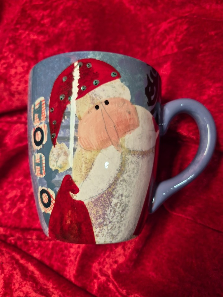 ONEIDA Snowmates Snowman & Santa Oversize Coffee Mugs Christmas Set Of ...