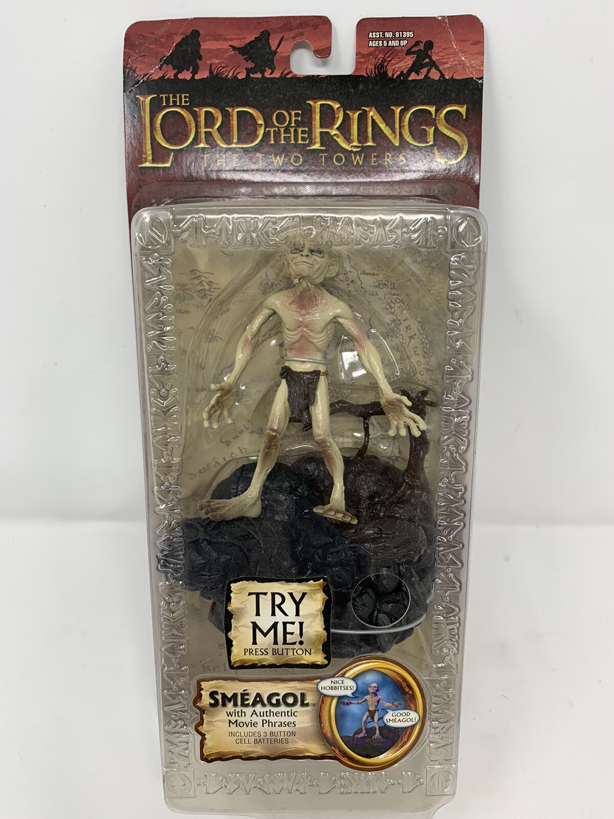 Lord of The Rings Two Towers Talking Smeagol Gollum Action Figure Toy W ...