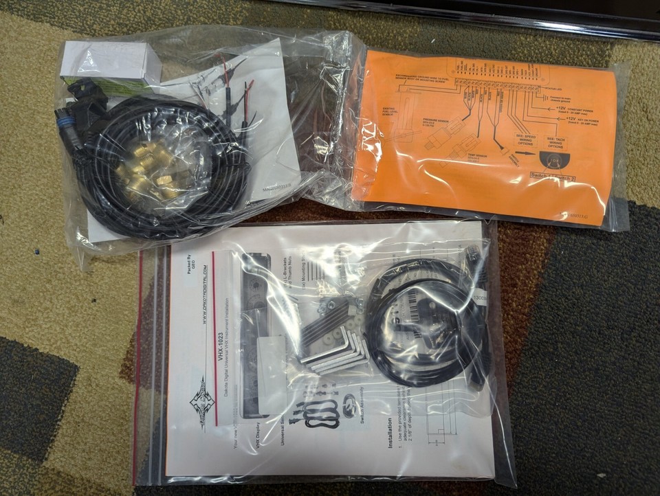 Dakota Digital Universal Rectangle Analog Gauge System Black White VHX ...