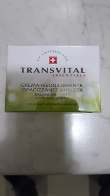 TRANSVITAL ESSENTIALS NUOVA CREMA VISO RIEQUILIBRANTE OPACIZZANTE ANTI ...