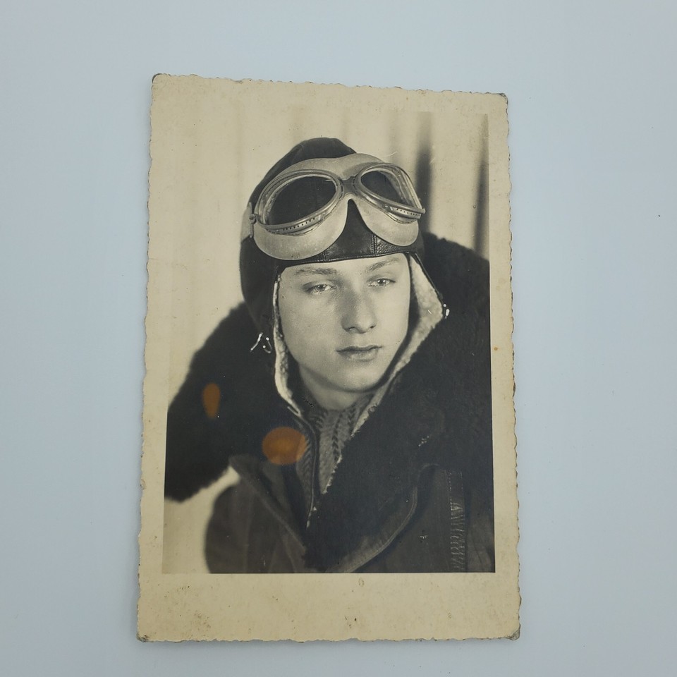 WW2 WWII German Original Pilot Luftwaffe flight helmet winter aviation ...