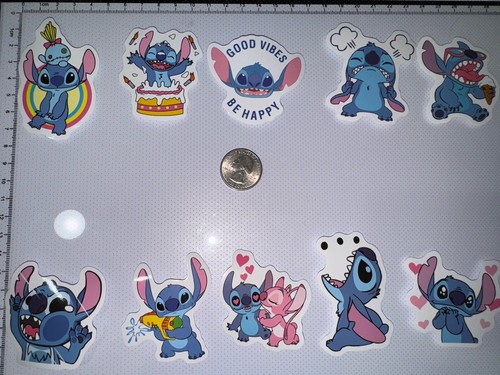 Stitch Disney vinyl Stickers. Set Of 10. Scrapbooking/decals | eBay