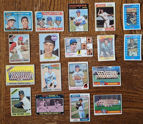 Old Vintage Baseball Sports Trading MLB Card 18 Card Lot No Doubles ...