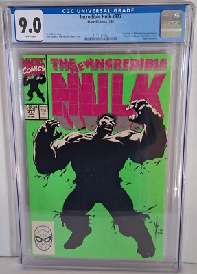 Marvel Comics INCREDIBLE HULK #377 CGC 9.0 🔥 Iconic Cover | 1st Print ...