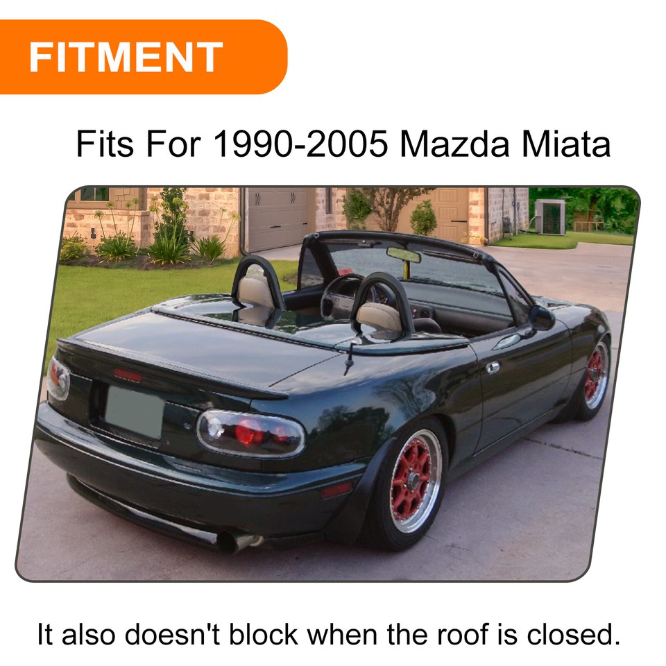 For 90-05 Mazda Miata MX-5 NA NB JDM Bolt On Roll Over Style Bar Twin ...