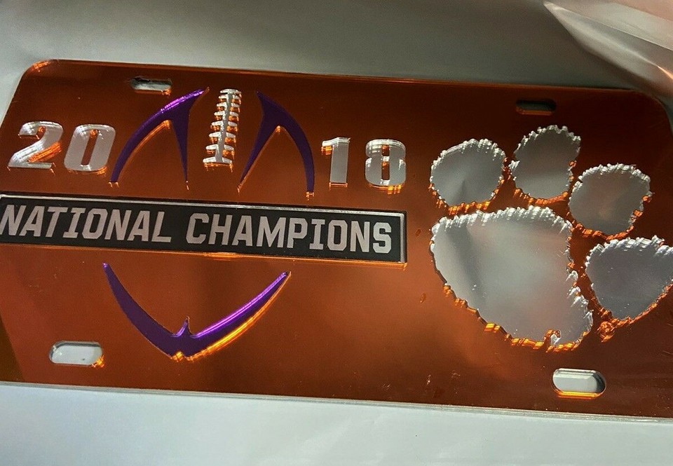 Clemson Tigers 2018 NCAA National Champions Orange Laser Tag | eBay