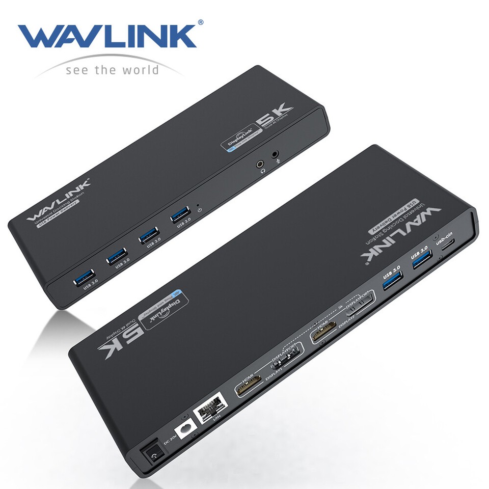 USB C Dual 4K Docking Station 65W Laptop Charging Ultra HD Multiple ...