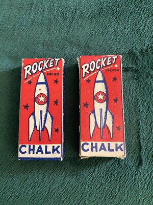 Vintage Rocket Chalk No. 33 - Original Boxes- Great Graphics - 6 Pieces ...