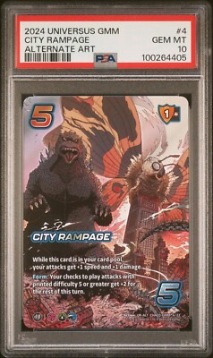 PSA 10 Godzilla UniVersus City Rampage Alternate Art Foil UR-ALT CHA03 ...
