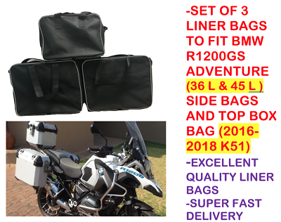 PANNIER LINER BAGS & TOP BOX BAG FOR BMW R1200GS ADVENTURE 2016-2018 ...