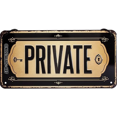 Nostalgic-Art Hanging Sign Private 10x20cm | eBay Australia