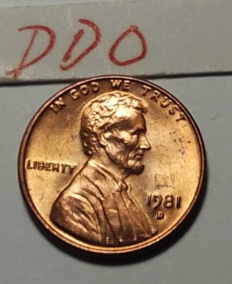 1981 D Penny Rare DDO, DDR, RED Color #198103 | eBay