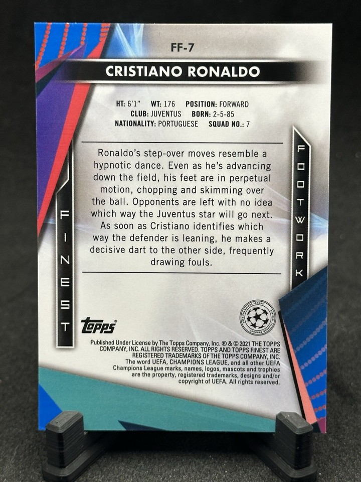2020-21 Topps Finest UCL - Cristiano Ronaldo - Finest Footwork #FF7 ...