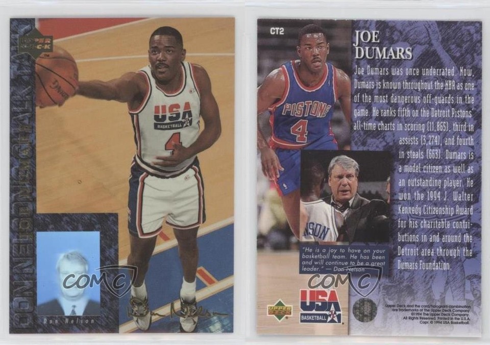 1994 Upper Deck USA Basketball Don Nelson's Chalk Talk Joe Dumars #CT2 ...