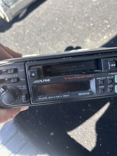 Vintage Alpine 7511 Cassette Player Car Stereo Receiver Vtg Untested It ...