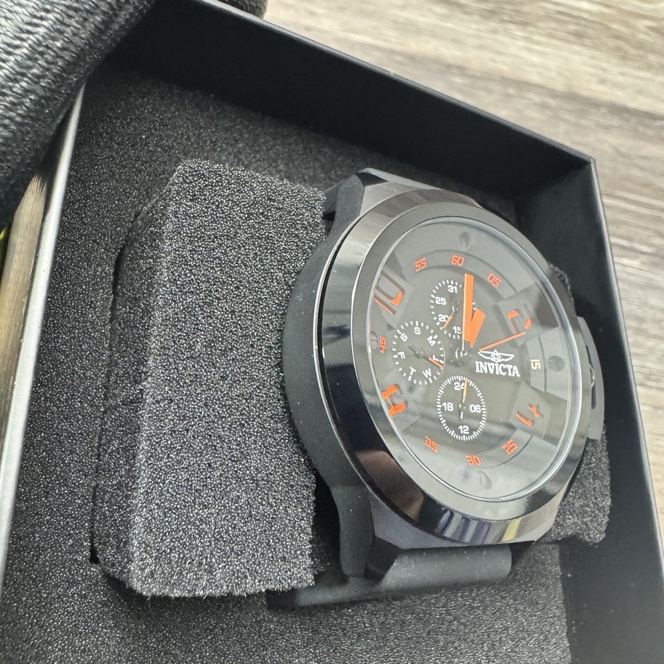 Invicta Corduba Watch Men Size 48 MM Black Silicone Band Water ...