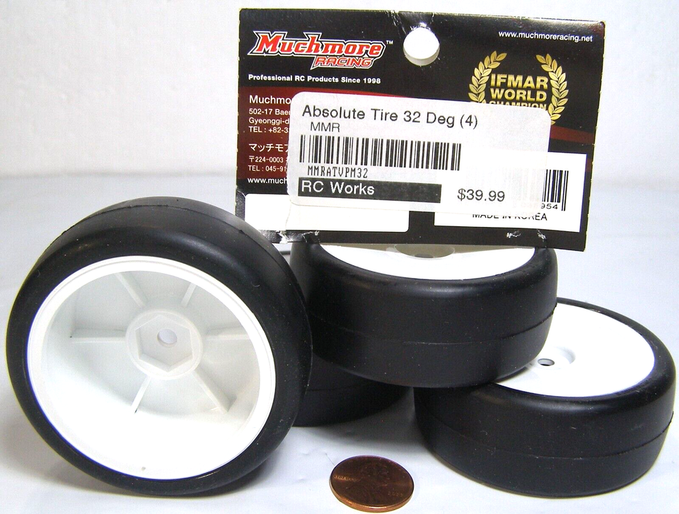 Muchmore AT-PMA32 Absolute Pre-Mount Glued Tire #A 32d 4pc | eBay