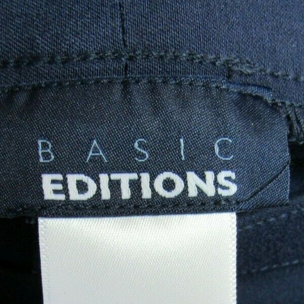 New Basic Editions Capris Size S Blue Pull On Stretch Back Pockets ...