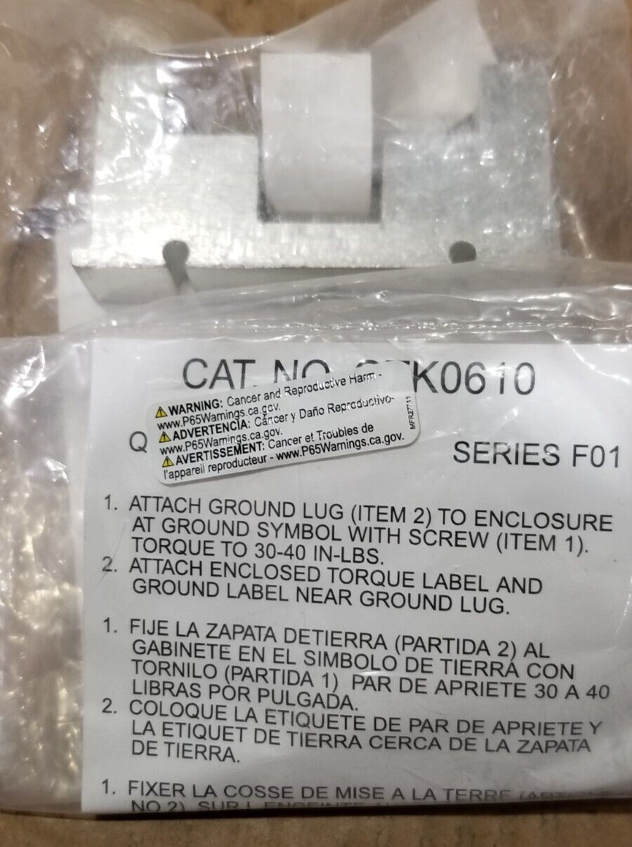 SQUARE D GTK0610 Equipment Grounding Bar Kit Series F01 - New In Box | eBay