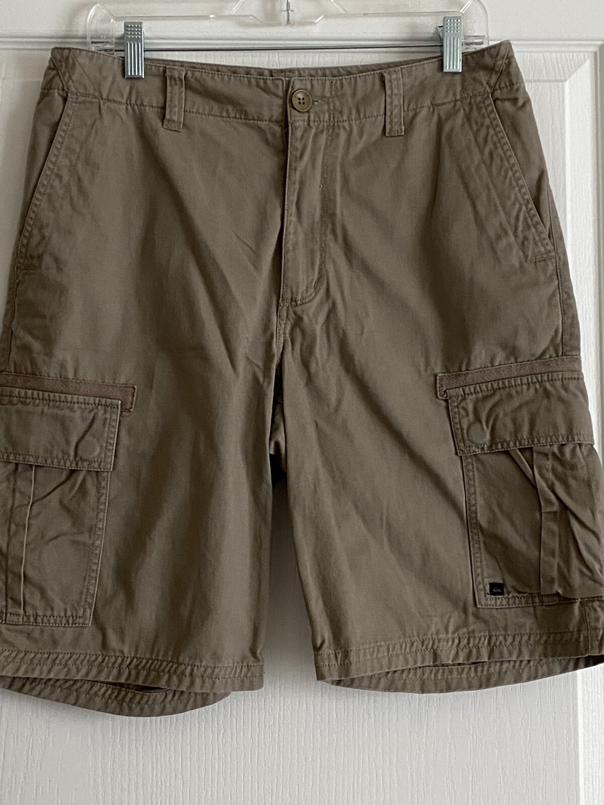 Quicksilver Beige Khaki Cargo Shorts Mens Size 31 Poc… - Gem