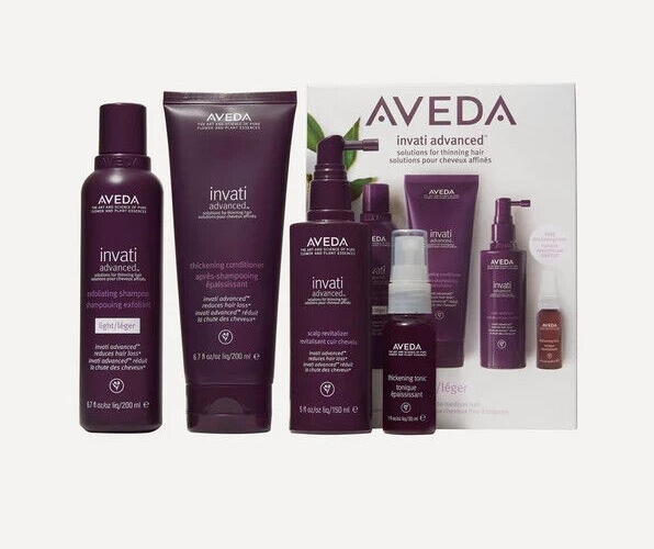 AVEDA Invati Advanced 4pc Set Solutions for Thinning Hair (Light/Leger ...