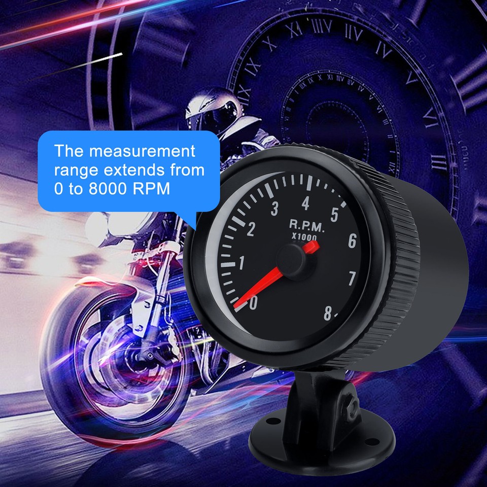 Universal 2" 52mm Digital LED Electronic Car Tachometer Gauge Meter 0 ...