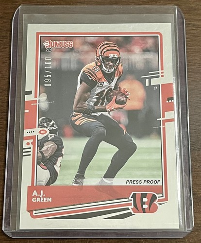 2020 AJ GREEN Donruss Press Proof Silver Photo Variation /100 | eBay