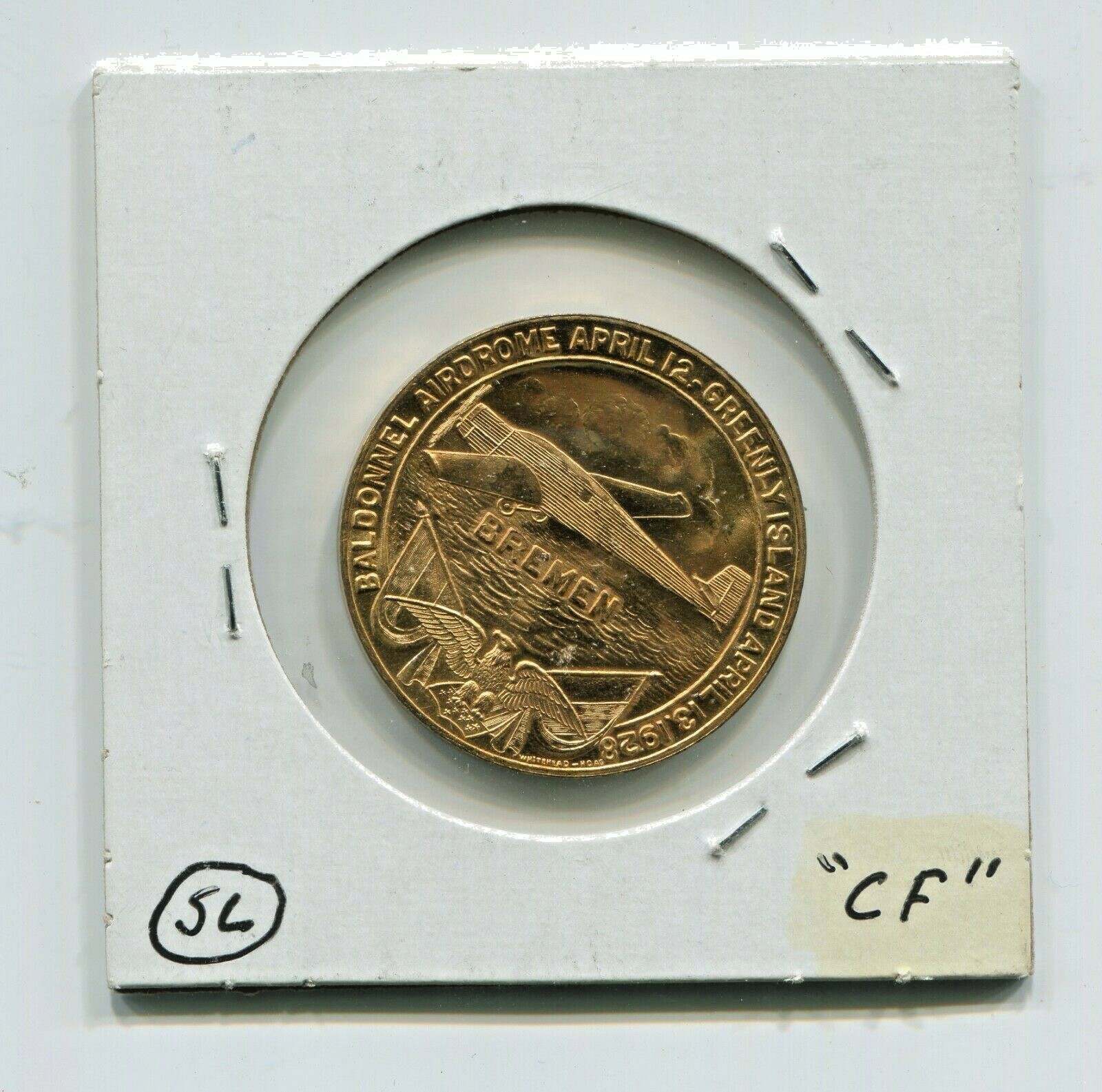 First East to West Transatlantic Flight 1928 32mm Brass Token | eBay