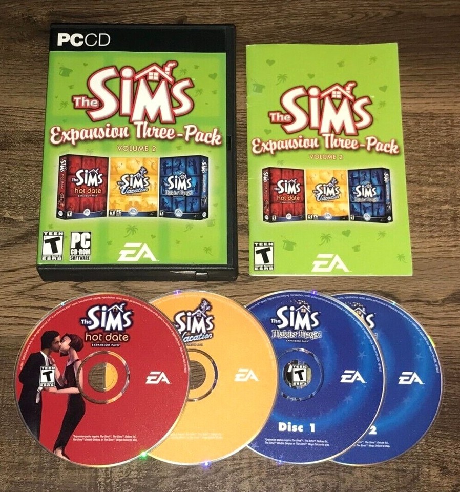 The Sims 2 3 4 Games Expansion Pack Pick & Choose PC CD Rom /MAC 1/2 ...