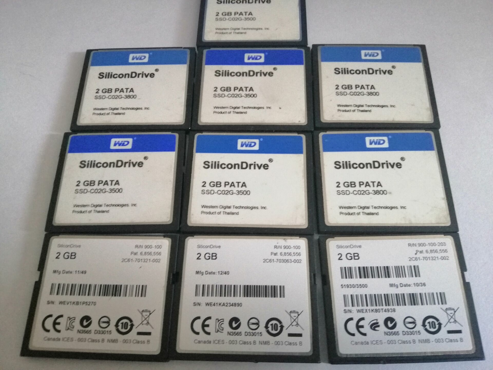 10PCS WD SiliconDrive 2GB PATA CF WD CF Card SSD-C02G-3500/3800 | eBay
