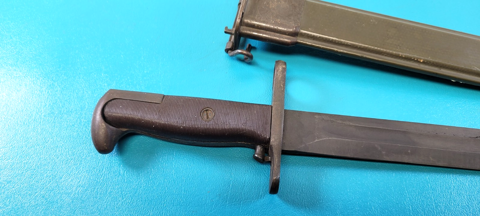 WWII US Military M1 Garand Rifle AFH Bayonet Knife + Scabbard TR12 | eBay