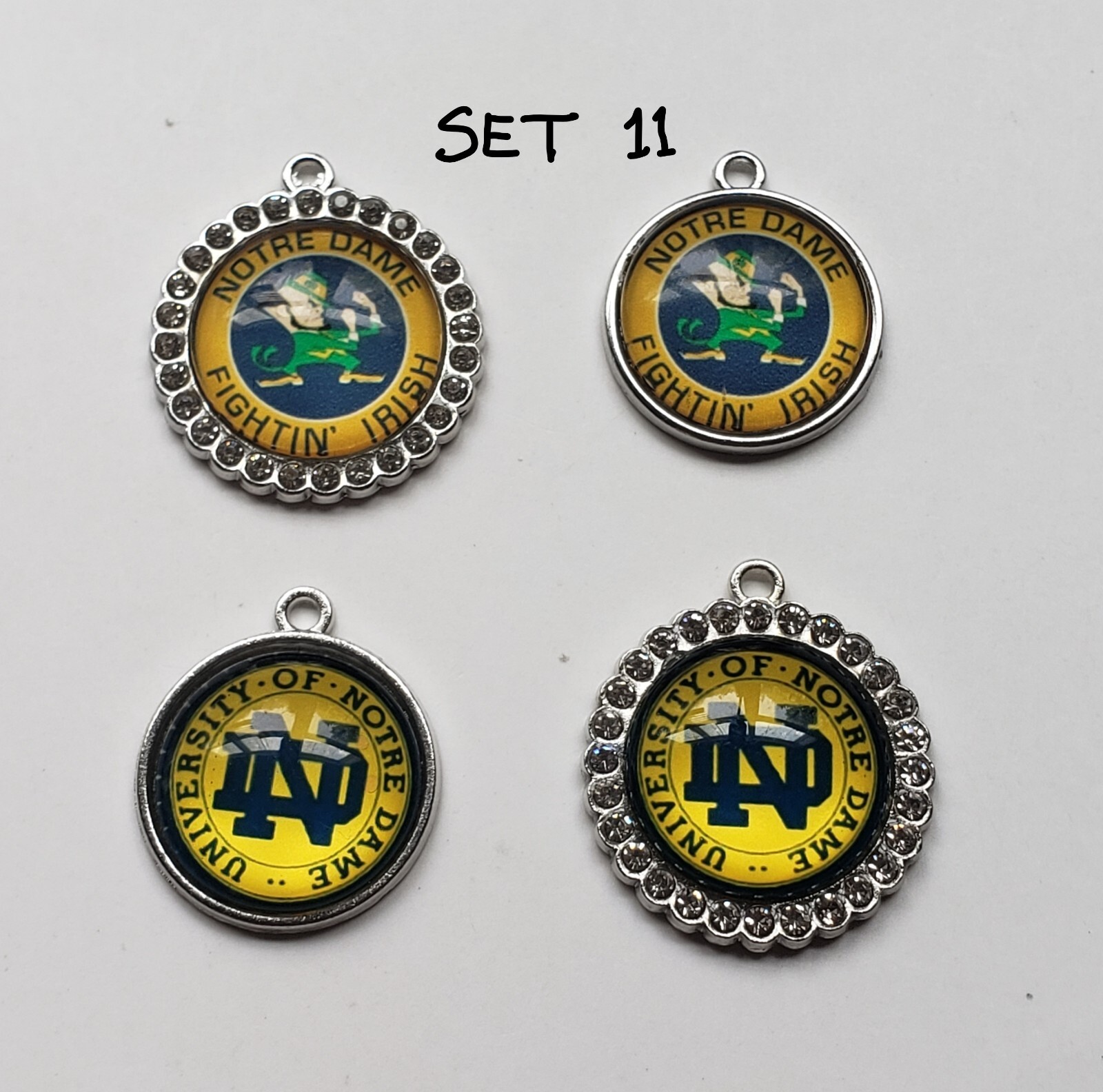 Sale 4pcs charms of NCAA Notre Dame Fighting Irish Sport team, Cz ...