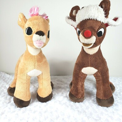 Rudolph the Red Nosed Reindeer Girlfriend Clarice 15" Plush Set Hunting ...